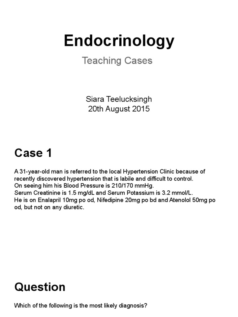 Endocrinology Case Studies and Diagnoses | PDF | Hyperthyroidism | Thyroid