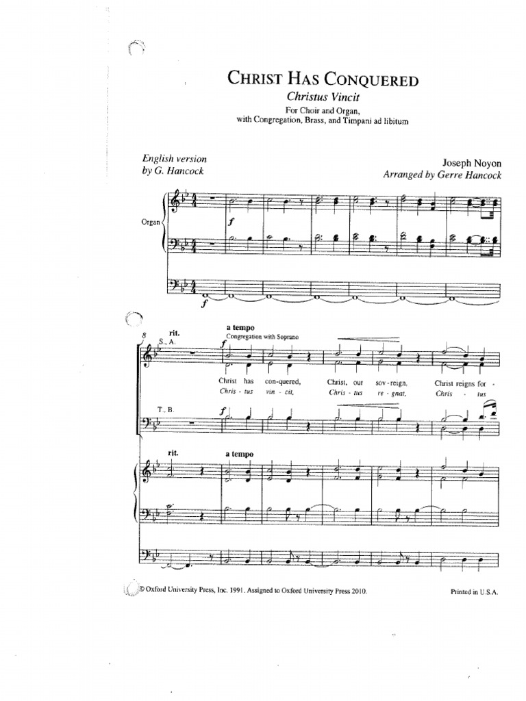 Christ Has Conquered | PDF