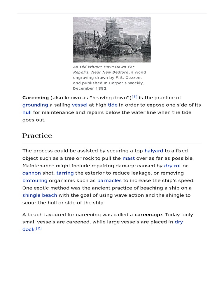 Practice: Careening (Also Known As "Heaving Down") | PDF | Art