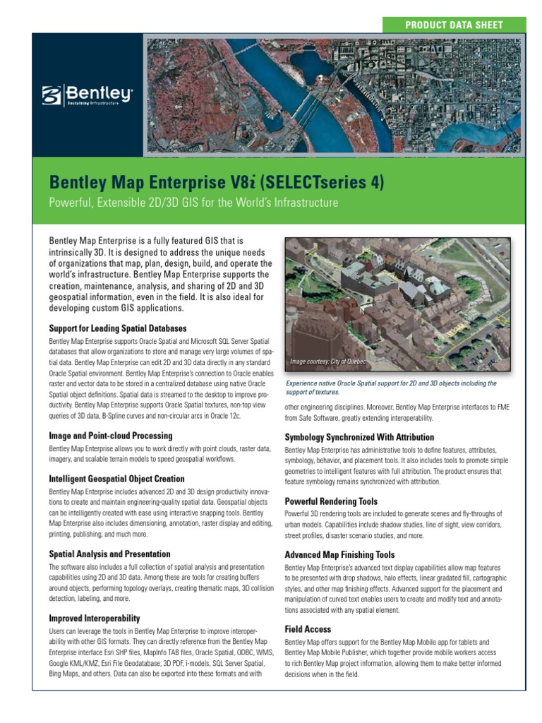 Bentley Map Enterprise - V8i SS4 | PDF | Geographic Information System ...