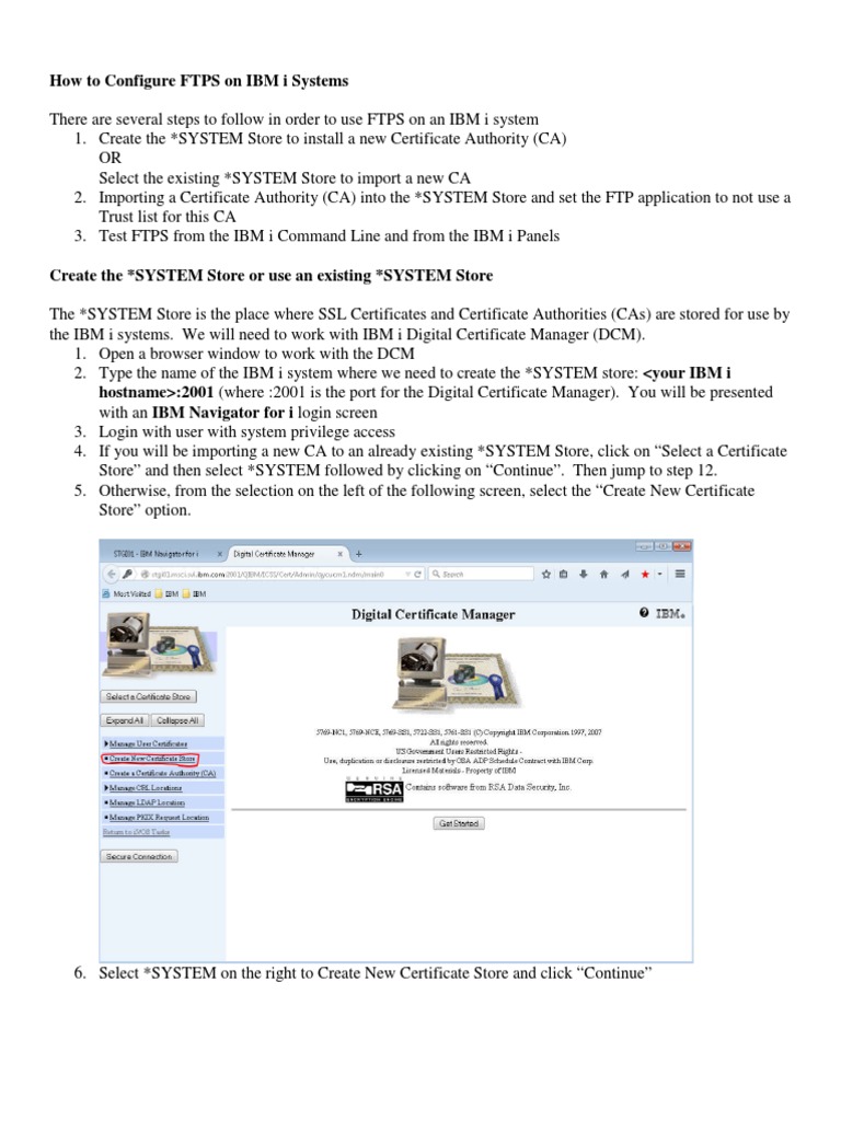 How To Upload From IBMi Using FTPS-20150831 | PDF | File Transfer Protocol | Public Key Certificate