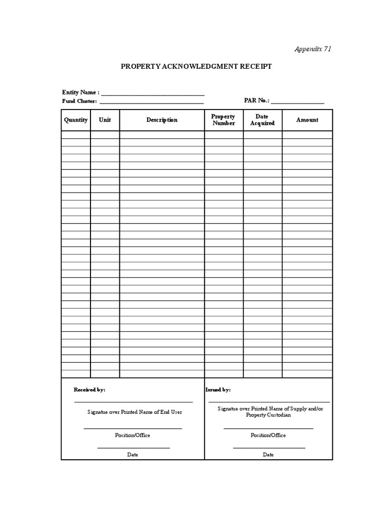 Appendix 71 - PAR | PDF