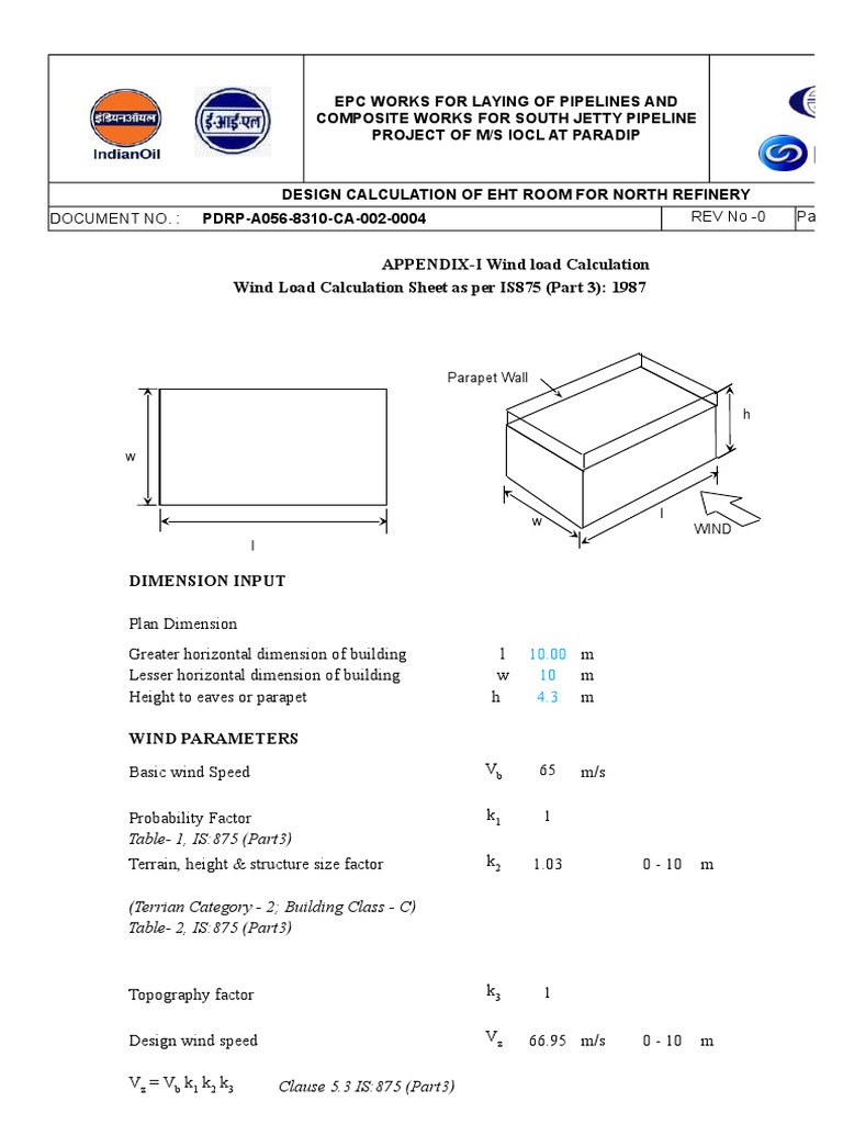 APPENDIX-I Wind Load Calculation1 | PDF | Applied And Interdisciplinary Physics | Nature