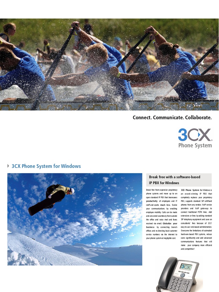 3CX Phone System Brochure | PDF | Voice Over Ip | Voicemail