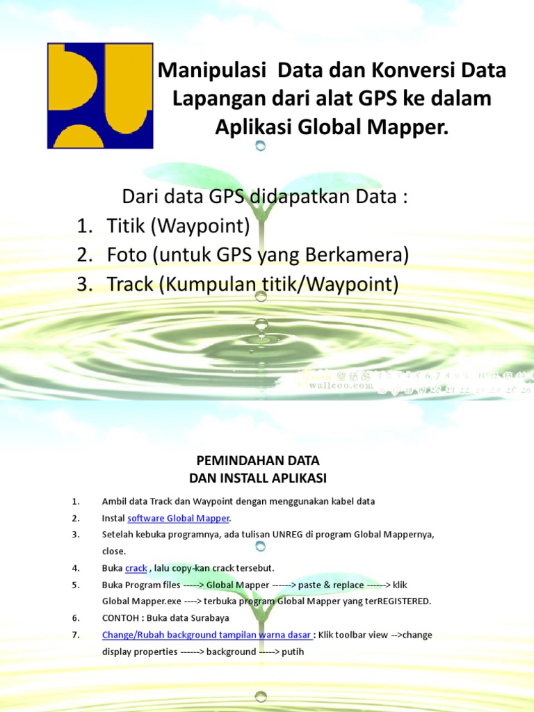 Manipulasi Data Dan Konversi Data Lapangan Dari GPS | PDF