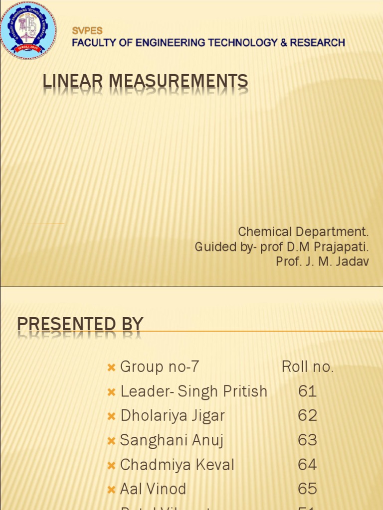 Linear Measurements | Surveying | Scientific Observation