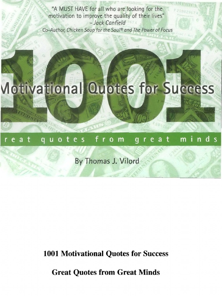 1001 Motivational Quotes For Success Great Quotes From Great Minds PDF ...