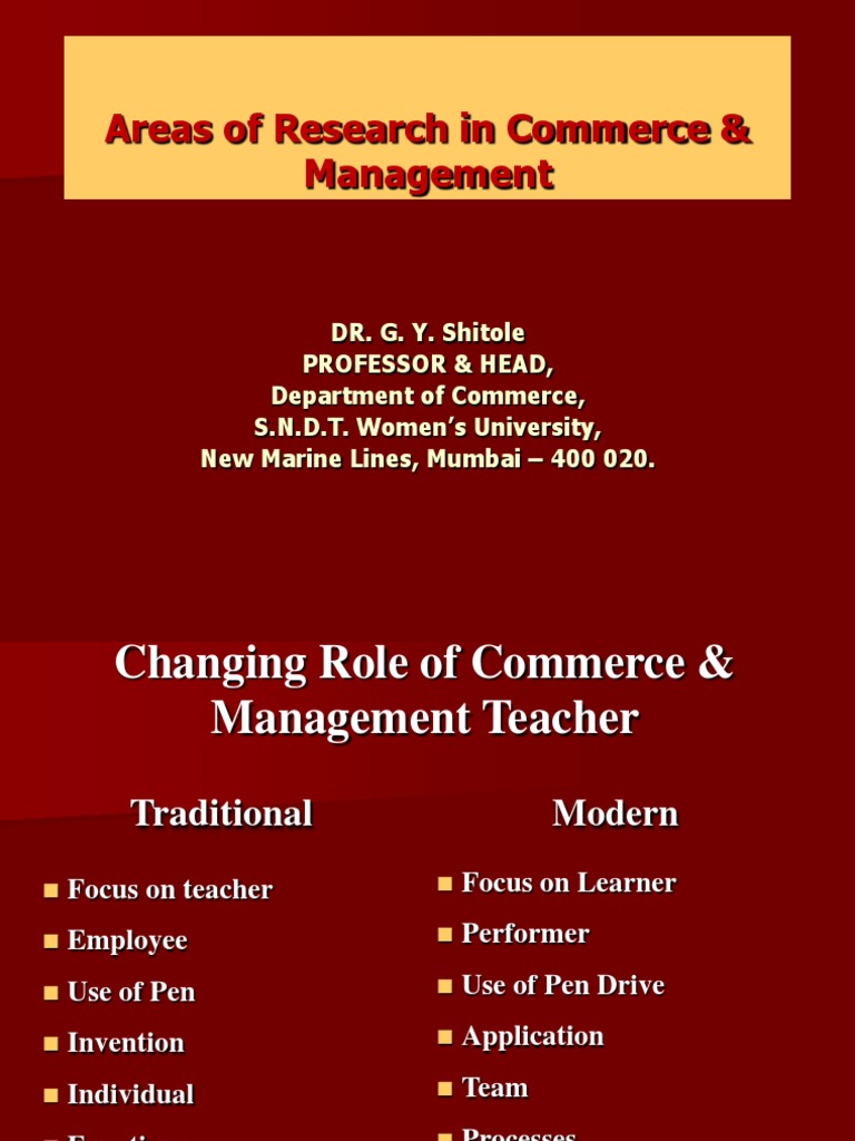 Research Areas in Commerce & Management | PDF | Marketing | Advertising