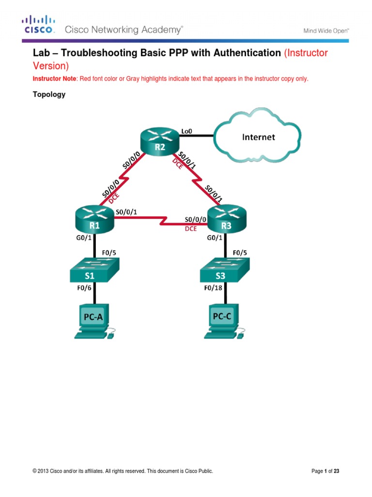 3.4.1.5 Lab - Troubleshooting Basic PPP With Authentication - ILM | PDF | Routing | Ip Address