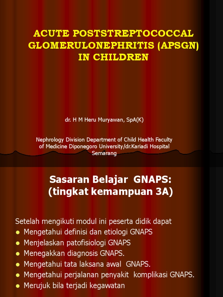 Acute Poststreptococcal Glomerulonephritis (Apsgn) in Children | PDF ...