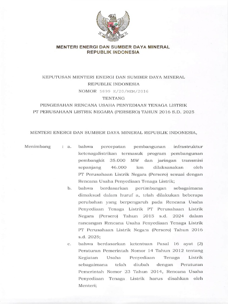 Ruptl PLN 2016-2025 PDF | PDF