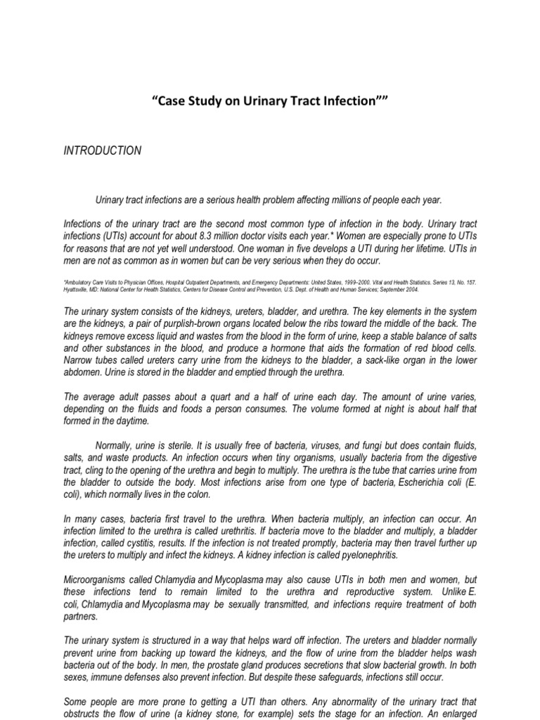 Urinary Tract Infectio Case Study | PDF | Urinary Tract Infection ...