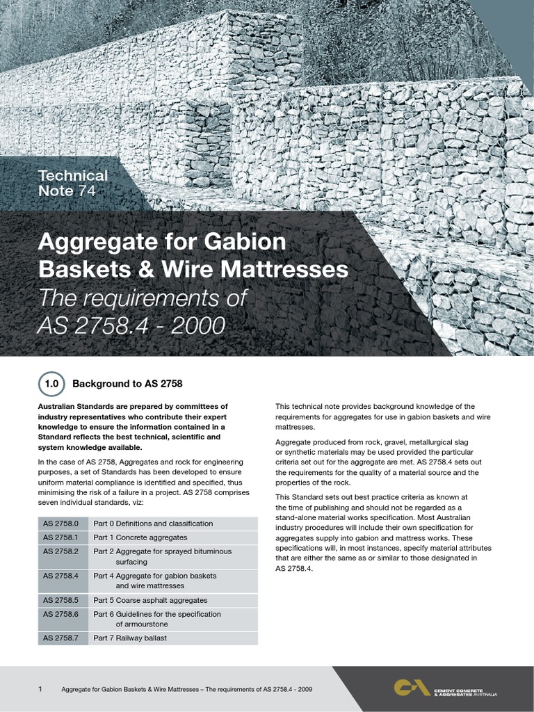 Tech Note 74 Gabion Aggregates LR | PDF | Construction Aggregate ...