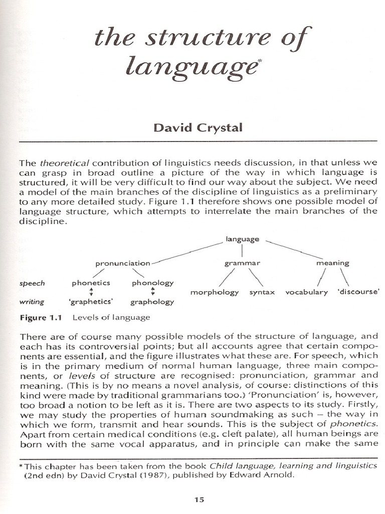 the structure of language': David Crystal | Phonology | Linguistics