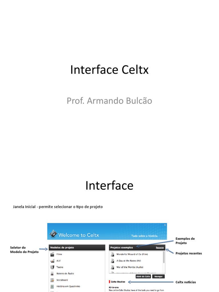 Interface Celtx | PDF | Roteiro | Science