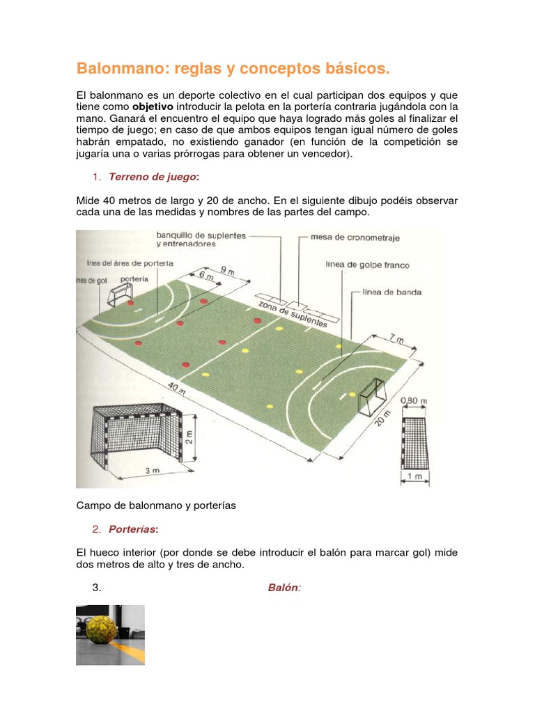 Reglas Balonmano PDF