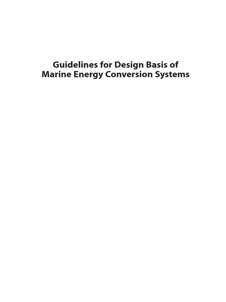 Marine Energy Conversion | PDF