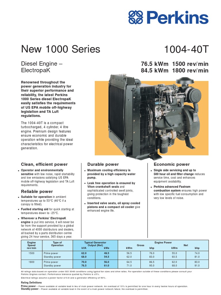 FT-motor Perkins 1004-40T | PDF | Diesel Engine | Cylinder (Engine)