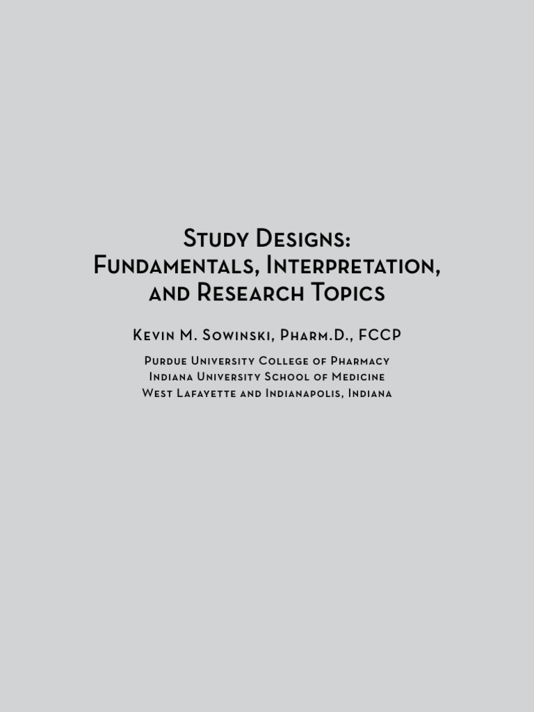 Study Design PDF | PDF | Relative Risk | Clinical Trial