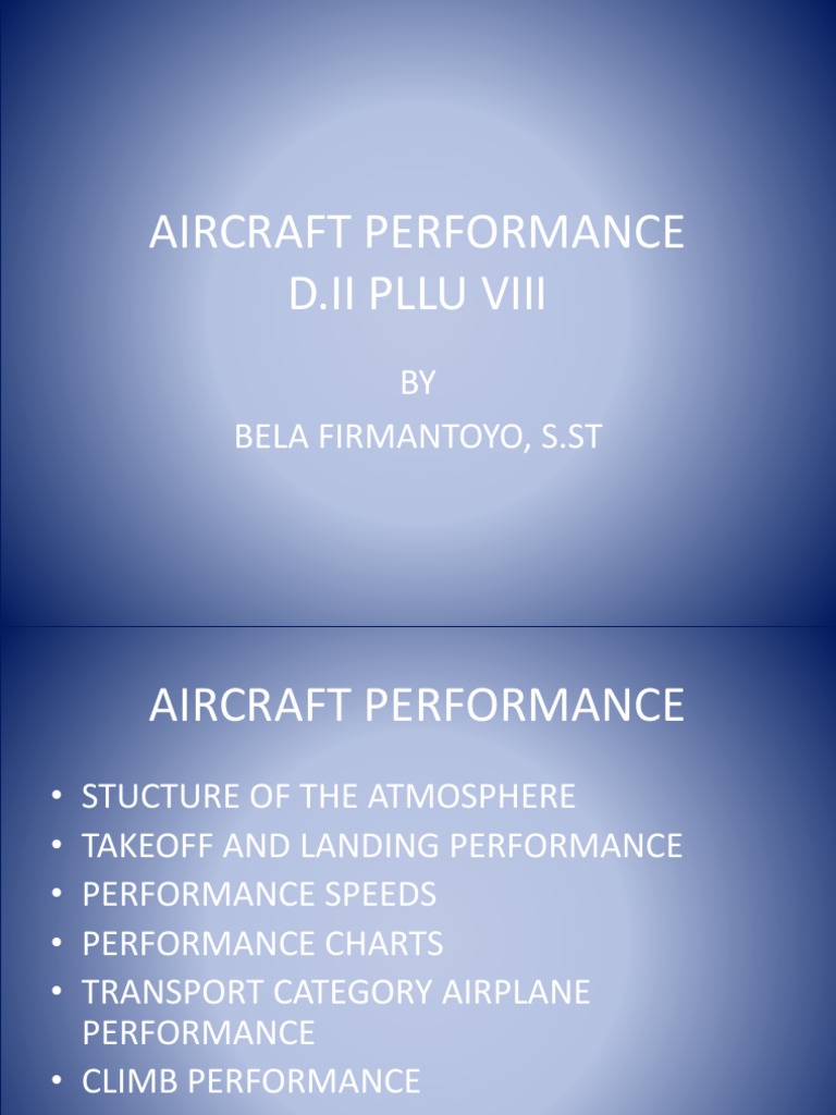 Aircraft Performance Analysis | PDF