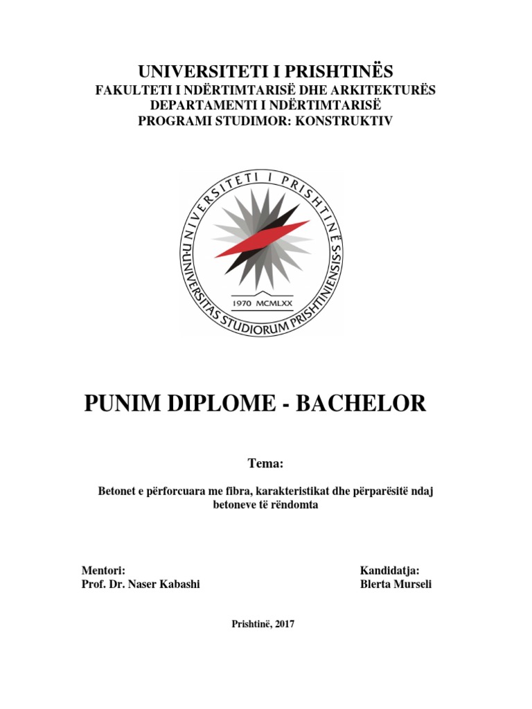 Betonet e Perforcuara Me Fibra - Punim Diplome | PDF