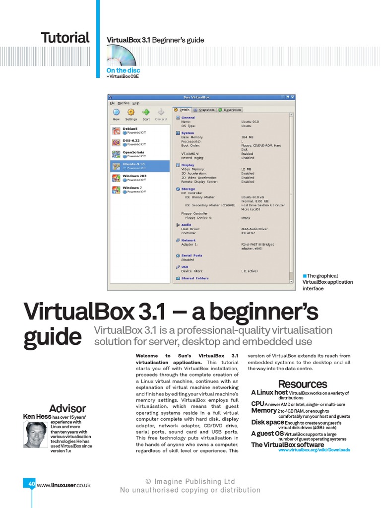 Virtualbox Beginners Guide Pdf Virtualization Virtual Machine 4324