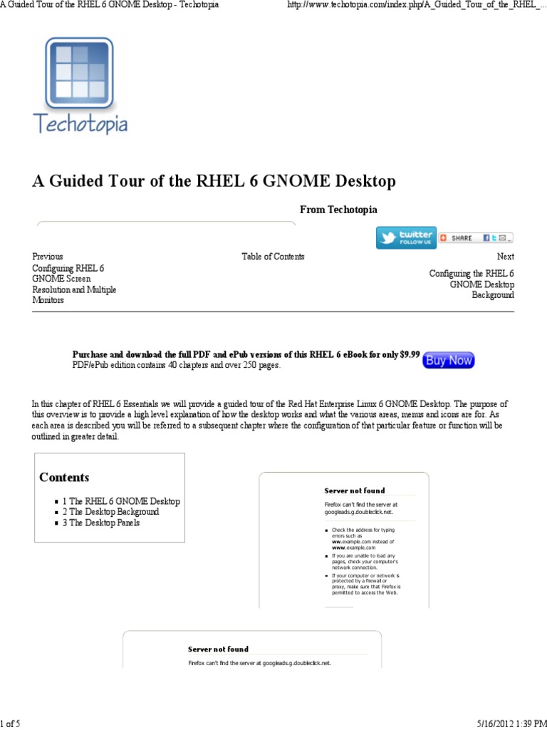 CH 9 - A Guided Tour of The RHEL 6 GNOME Desktop | PDF | Desktop ...