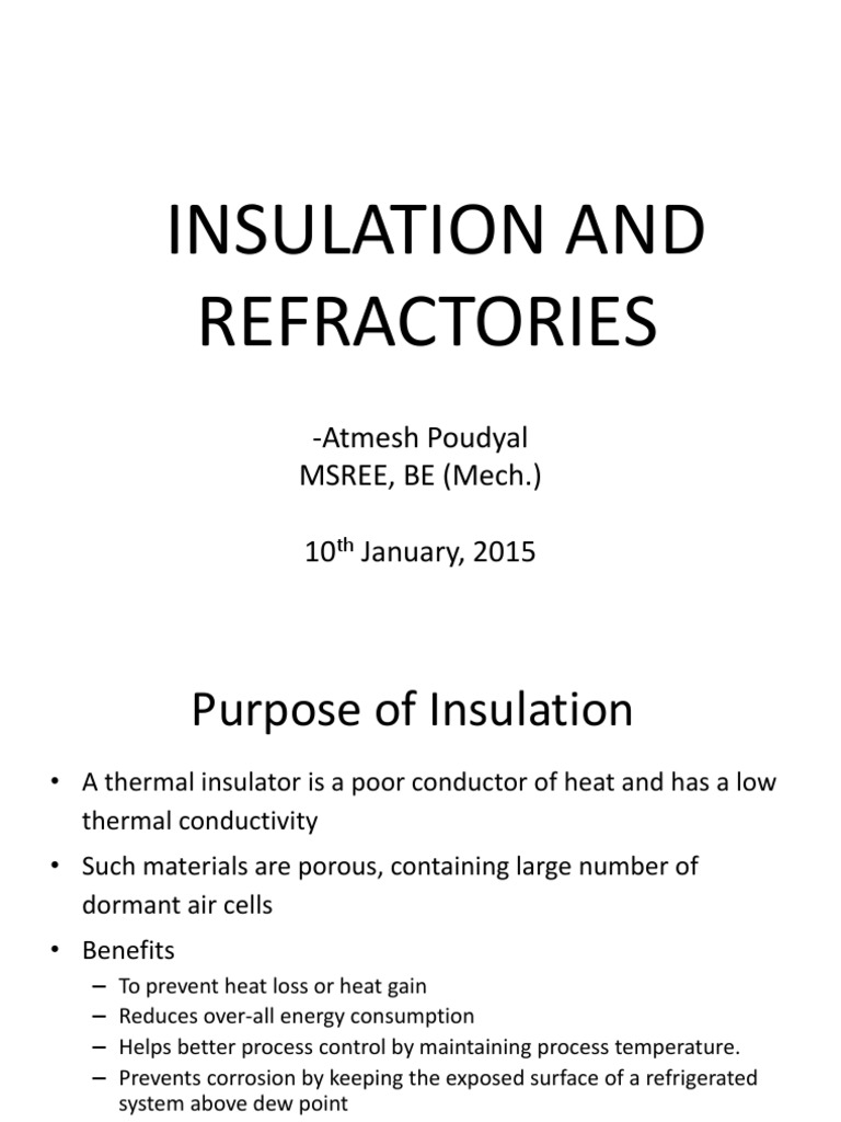 Insulation and Refractory Materials Guide | PDF | Refractory | Aluminium Oxide