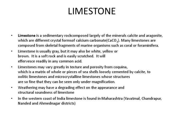 Limestone: Limestone Is A Sedimentary Rockcomposed Largely of The ...