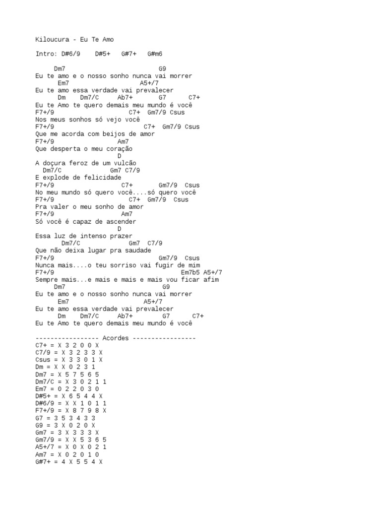 Eu Te Amo | PDF