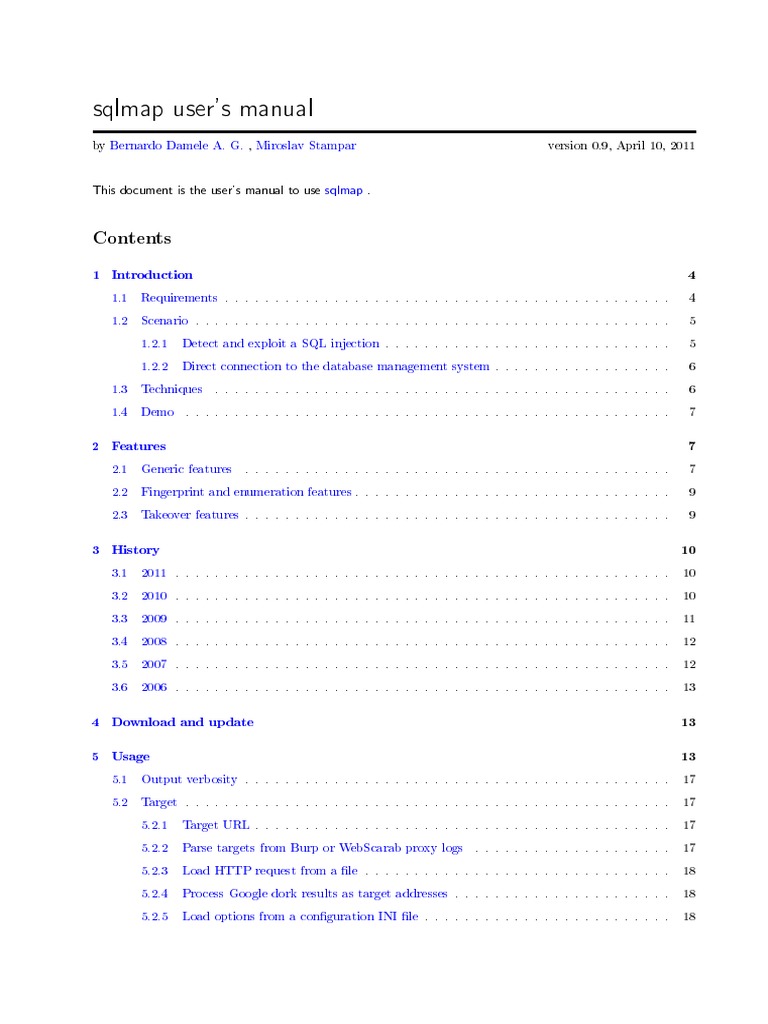 Sqlmap Manual PDF | PDF