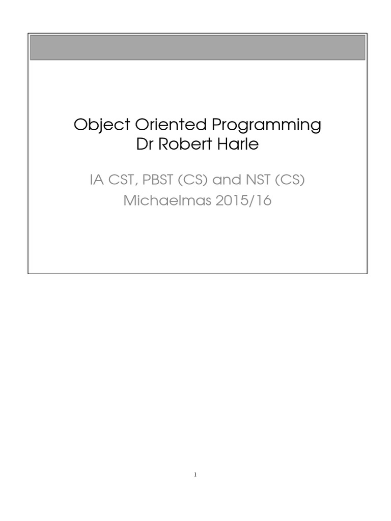 An Introduction To Object Oriented Programming Concepts In Java Pdf Constructor Object