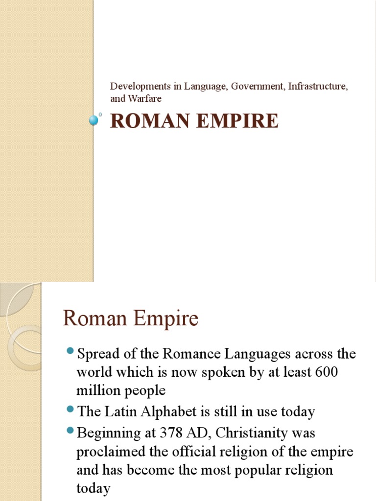 Impact of the Roman Empire and Key Figures | PDF