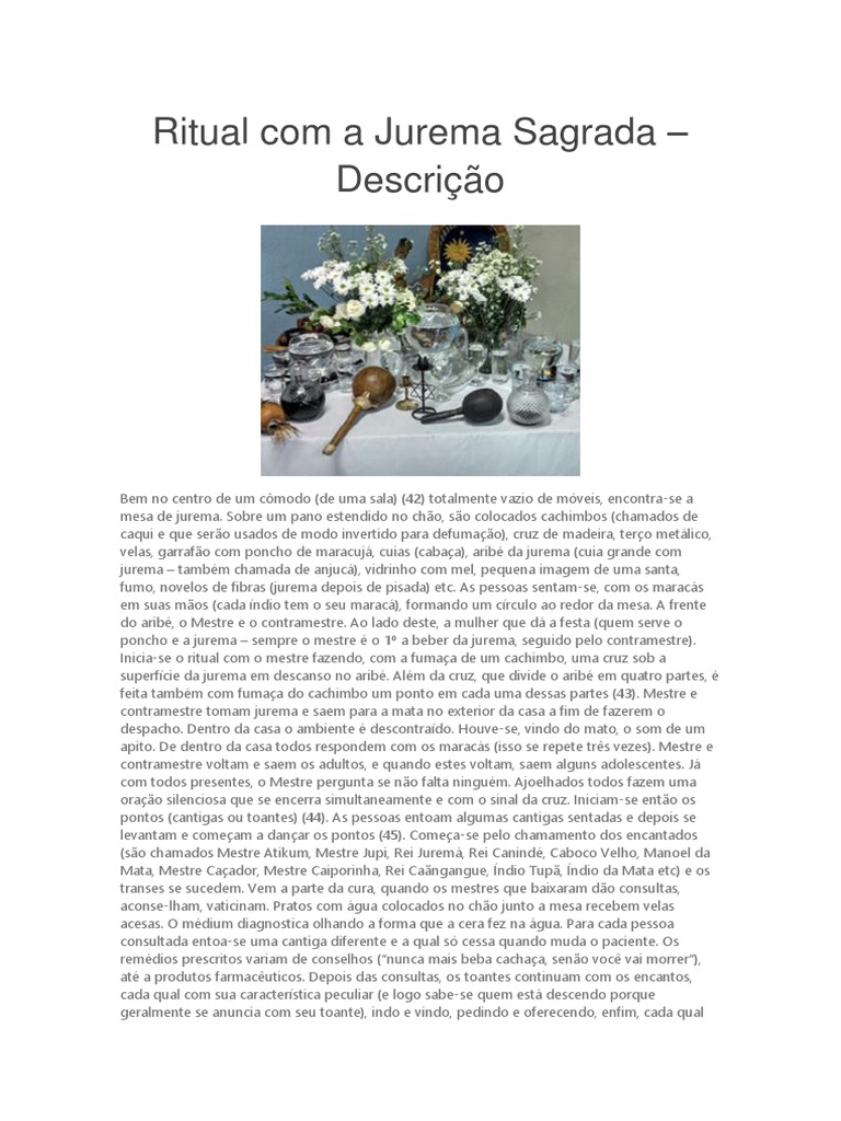 Ritual Com A Jurema Sagrada | PDF | Grupos étnicos | Sociologia