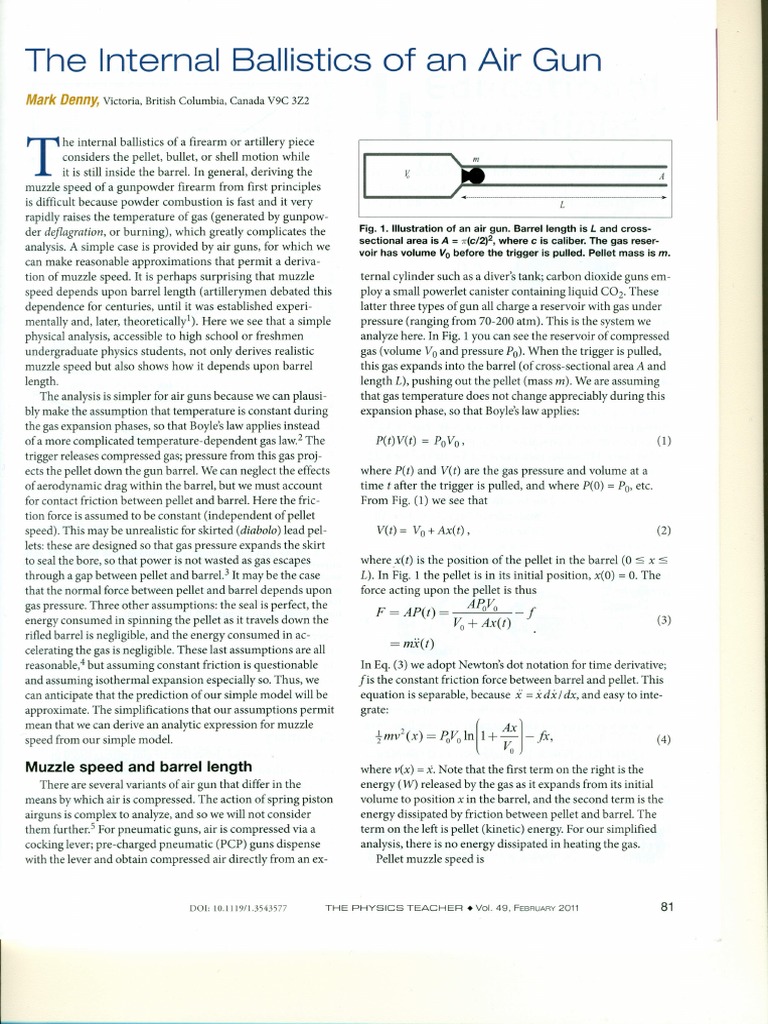 Ballistics of Air Gun PDF | PDF | Gun Barrel | Gun