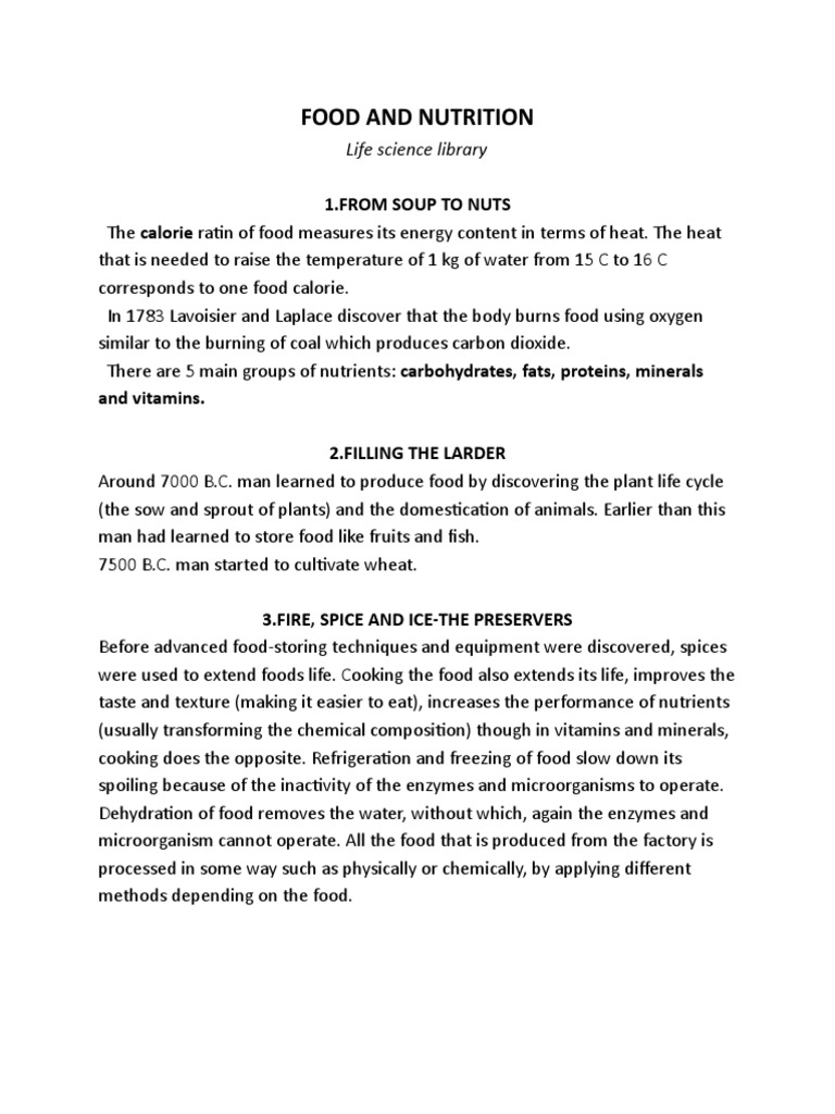 Food and Nutrition | PDF | Digestion | Small Intestine