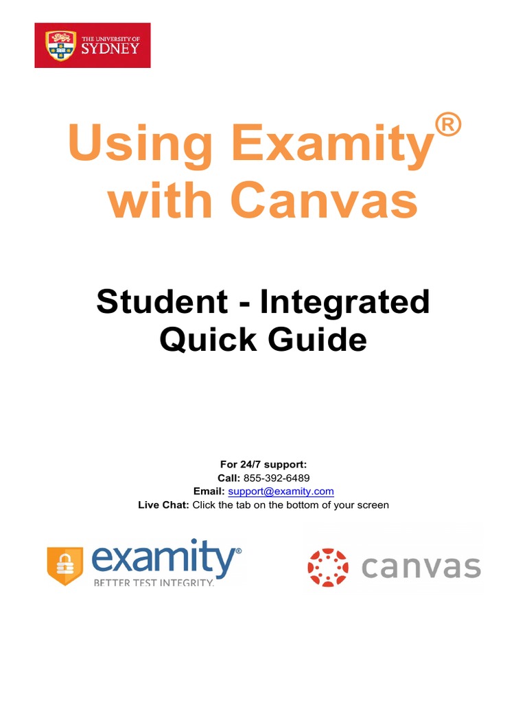 Examity With Canvas Quick Guide | PDF | Test (Assessment) | Computer ...