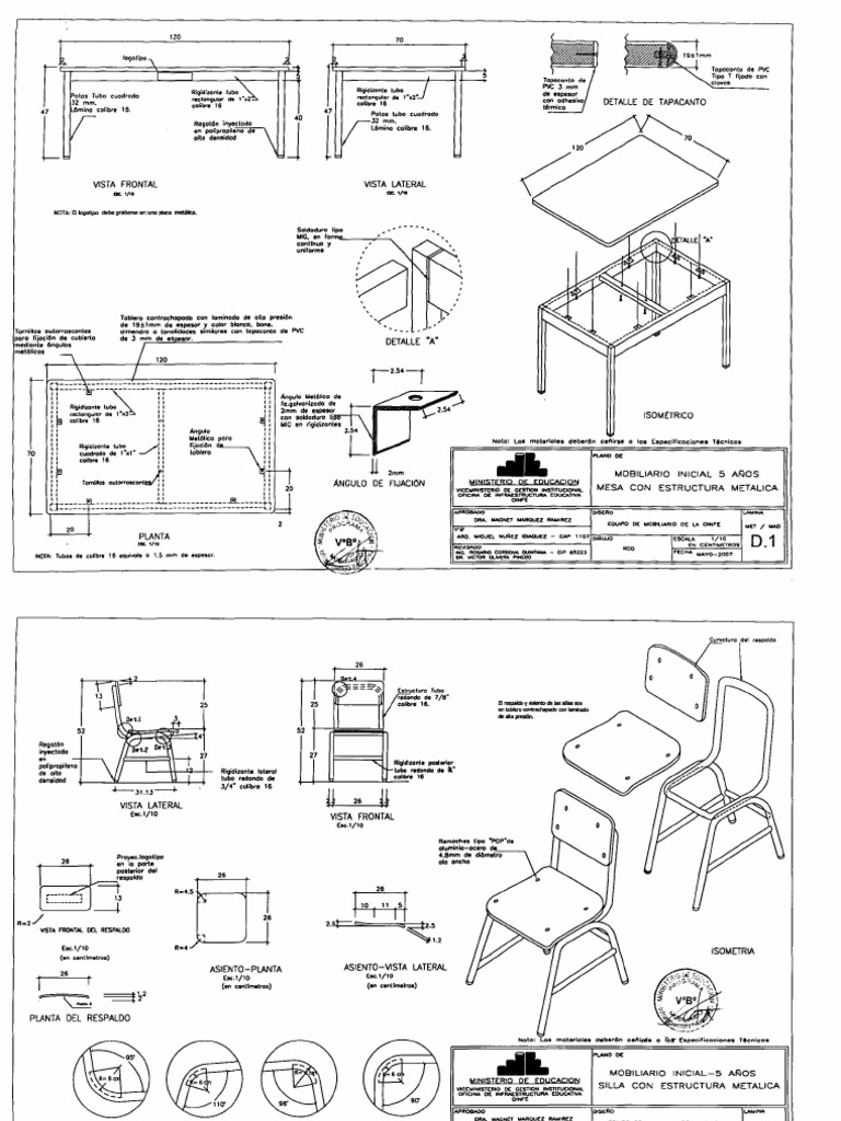Planos Mobiliario Metal Madera PDF | PDF