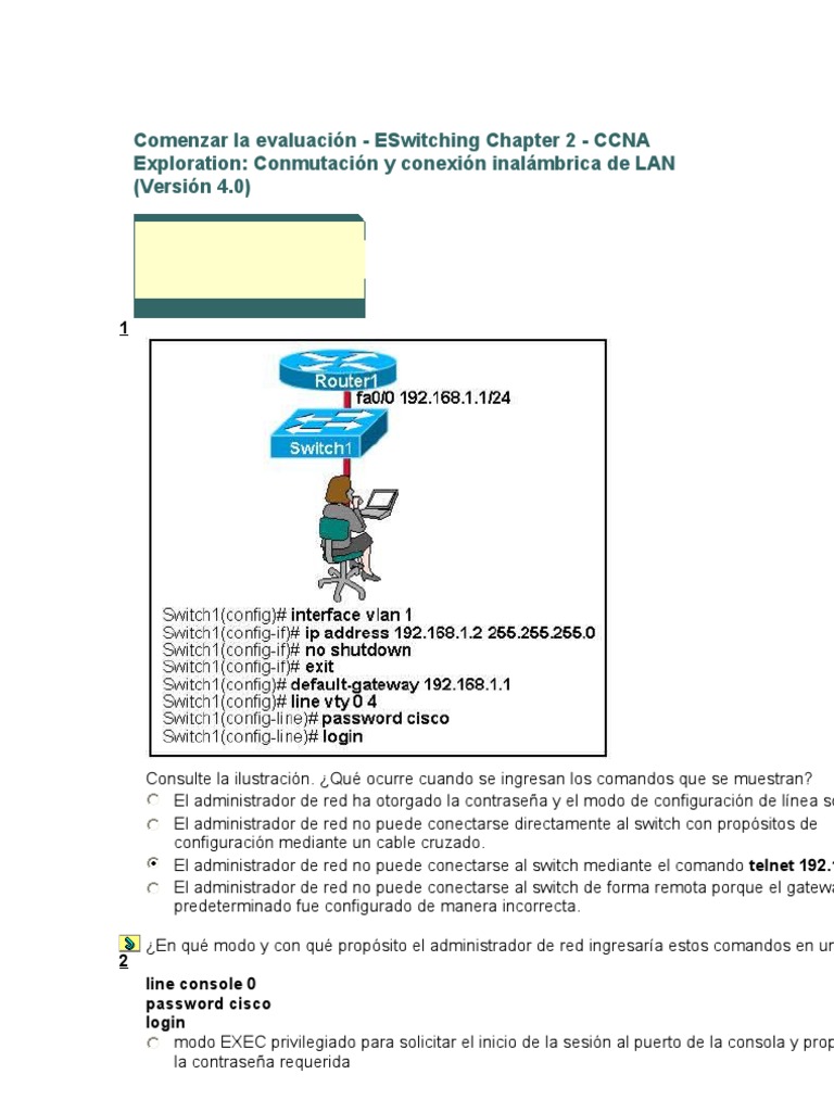 Examen 2 Ccna3 | PDF | Conmutador de red | Enrutador (Computación)