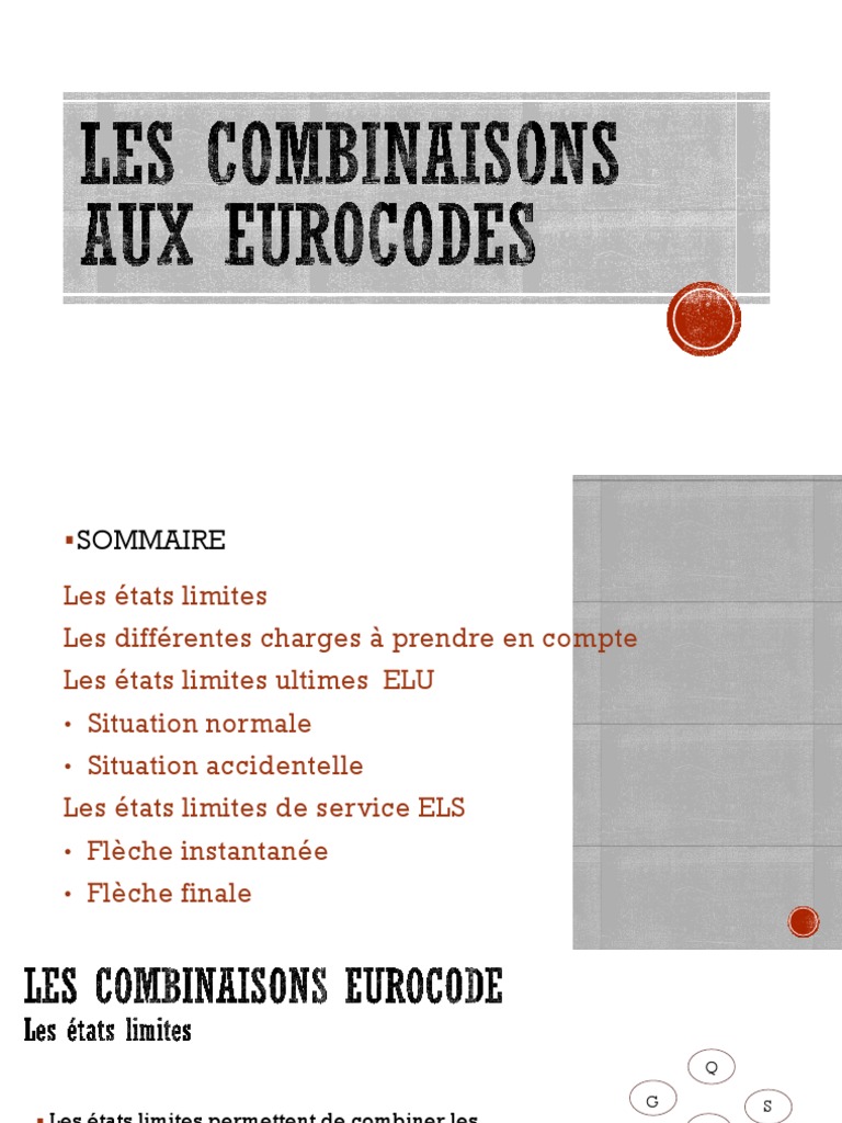 Les Combinaisons Aux Eurocodes | PDF | Humidité relative | Statistiques