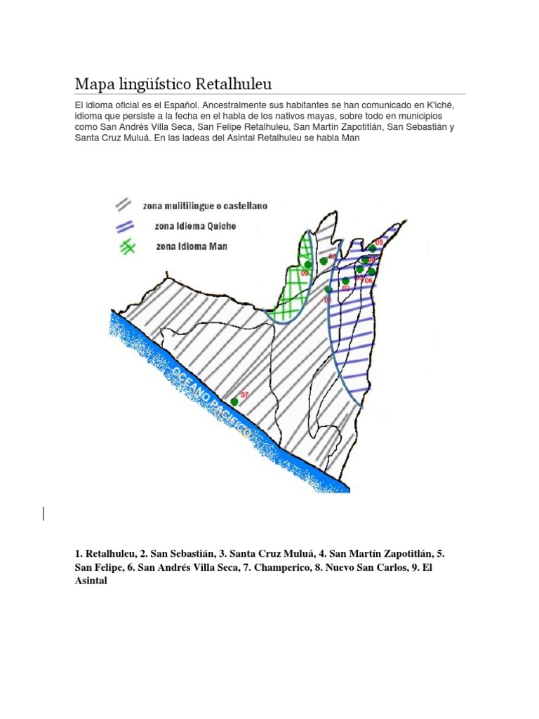 Mapa Lingüístico Retalhuleu | PDF