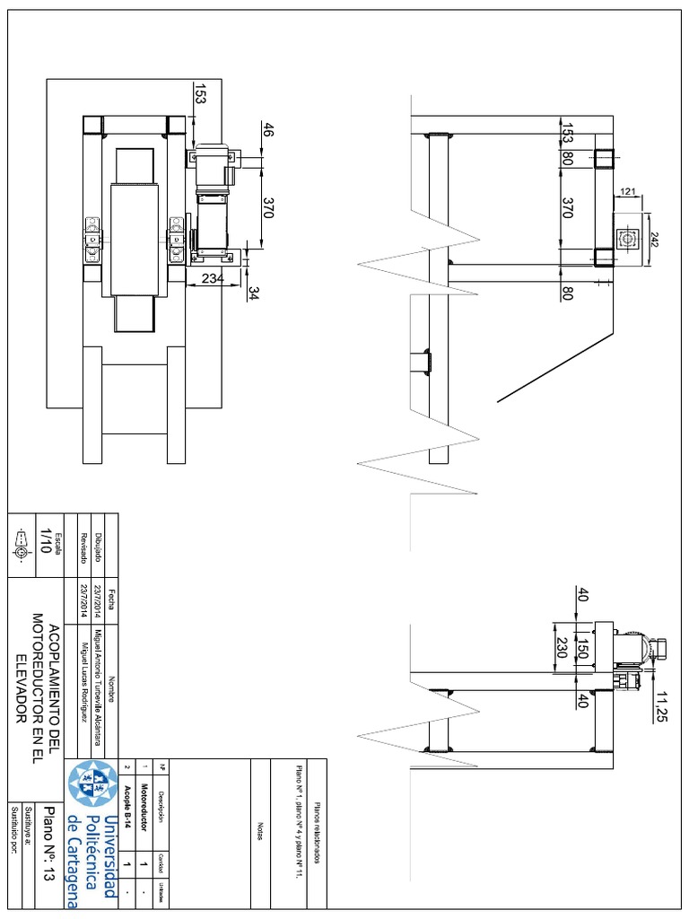 Plano 13 - Acople Motor Elevador | PDF