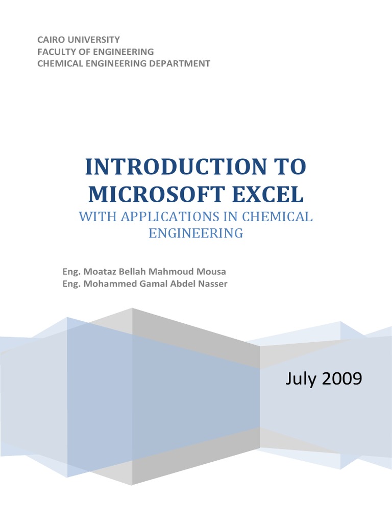 Microsoft Excel For Chemical Engineers Notes (By Moataz and Mohammed ...