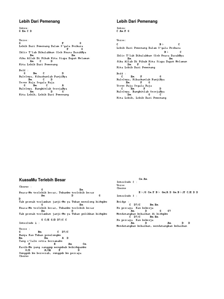 Lagu Rohani Kod Gitar | PDF