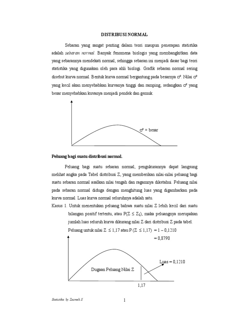 Distribusi Normal dalam Statistika | PDF