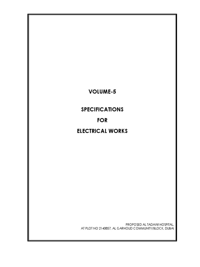 Electrical Specification PDF | Download Free PDF | Electrical Wiring ...