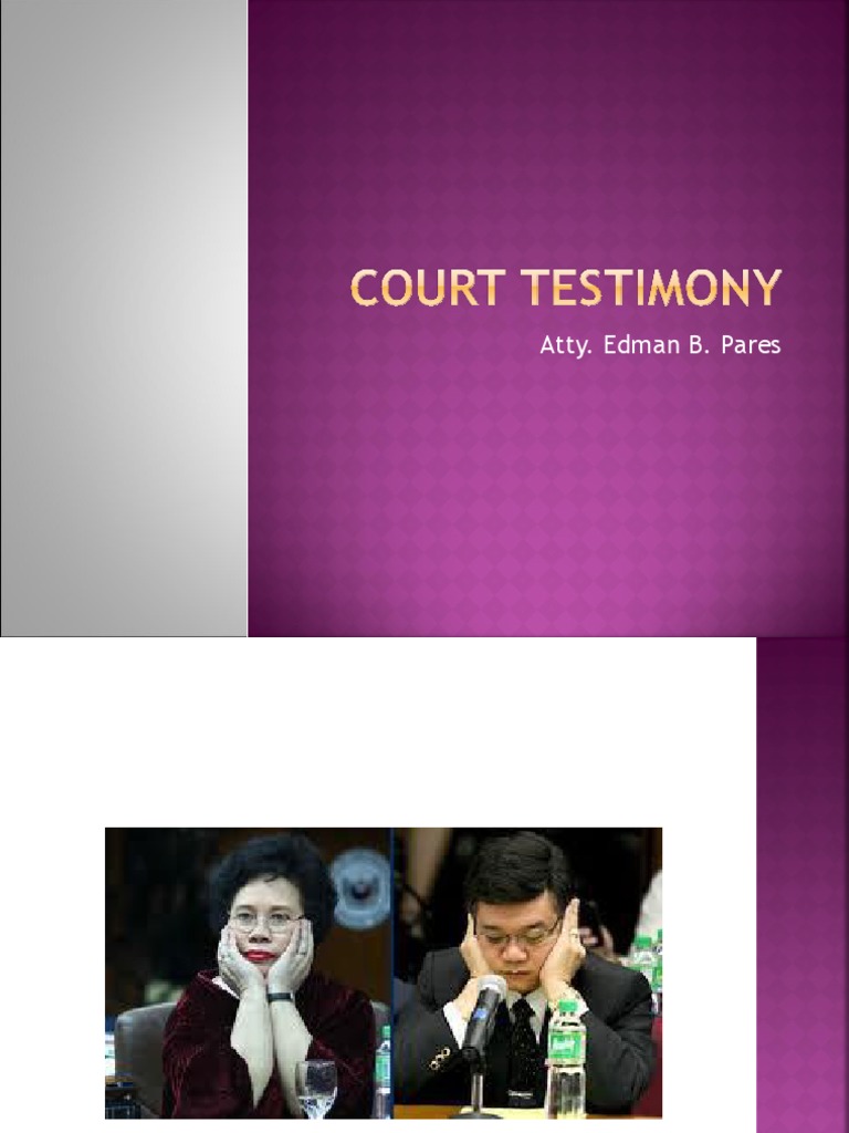 Court Testimony | PDF | Evidence (Law) | Witness