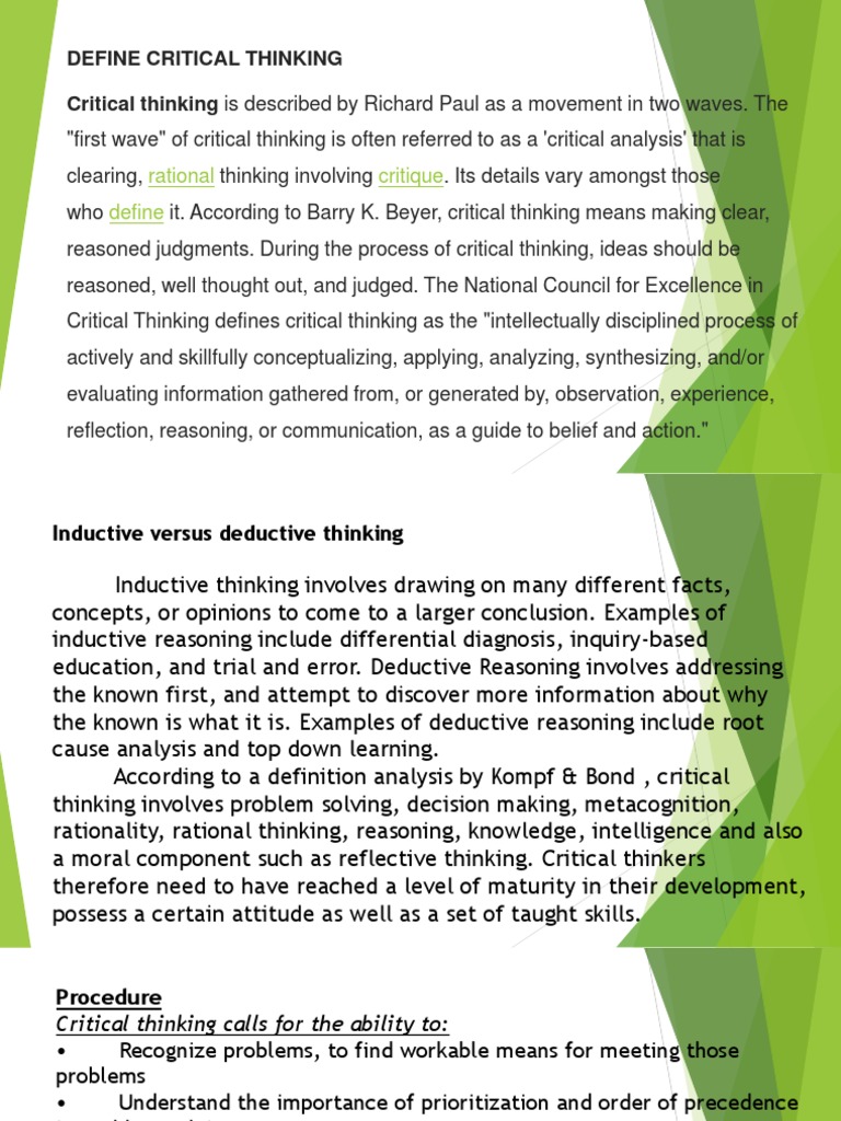 Critical Thinking | Download Free PDF | Critical Thinking | Brainstorming