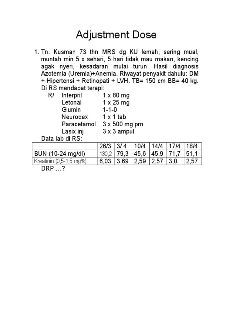 Latihan Adjust-Dose | PDF