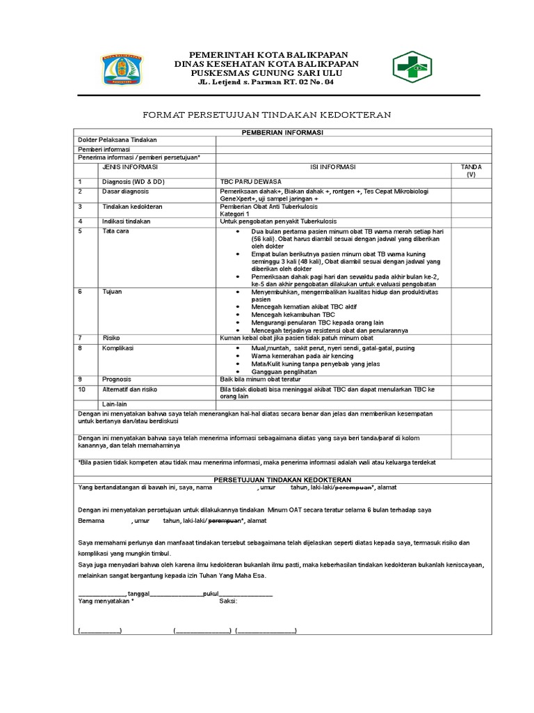 Inform Consent TB | PDF